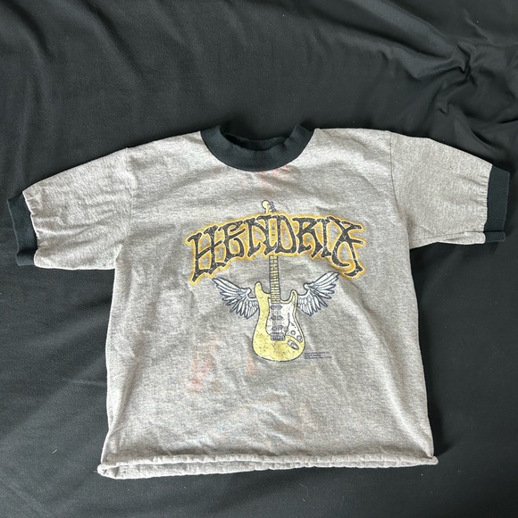 Zion Rootswear | Tops | Vintage Jimmy Hendrix Cropped Tee | Poshmark